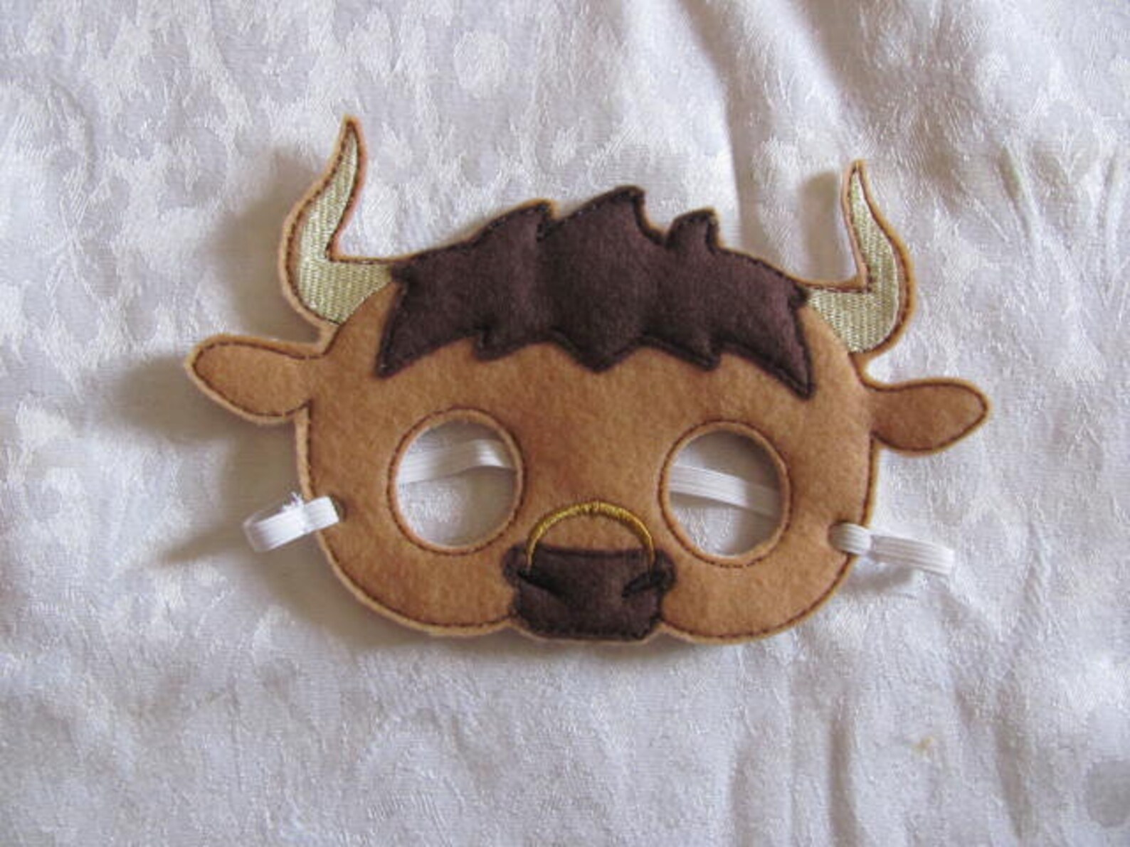 Bull Felt Party Mask 2 Sizes Bull Photo Prop Bull Party Favor Bull ...