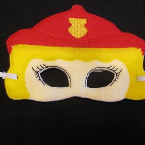 Fire Fighter Party Mask - Girl Fireman Photo Prop - Girl Fire Fighter ...