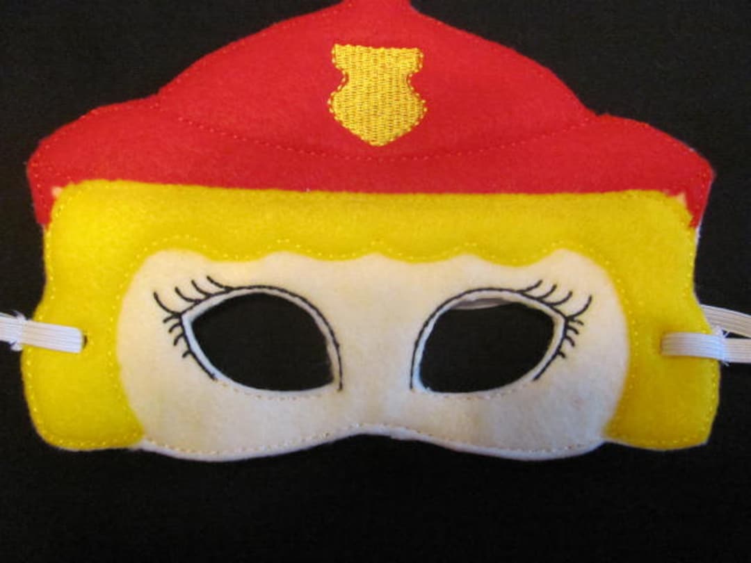Fire Fighter Party Mask - Girl Fireman Photo Prop - Girl Fire Fighter ...