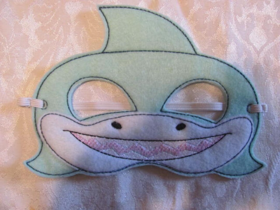 Mint Green Shark Party Masks- Shark Photo Prop - Felt Mask - Birthday ...