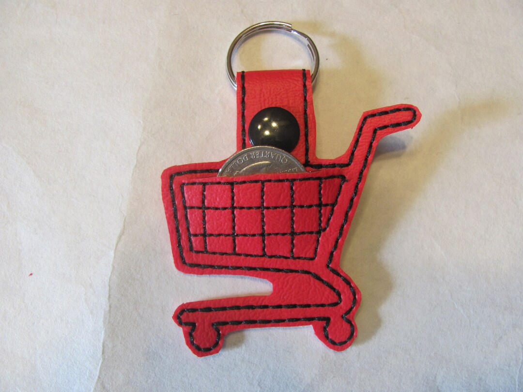 Grocery Cart Quarter Key Chain - Grocery Cart Keyring - Quarter Holder ...