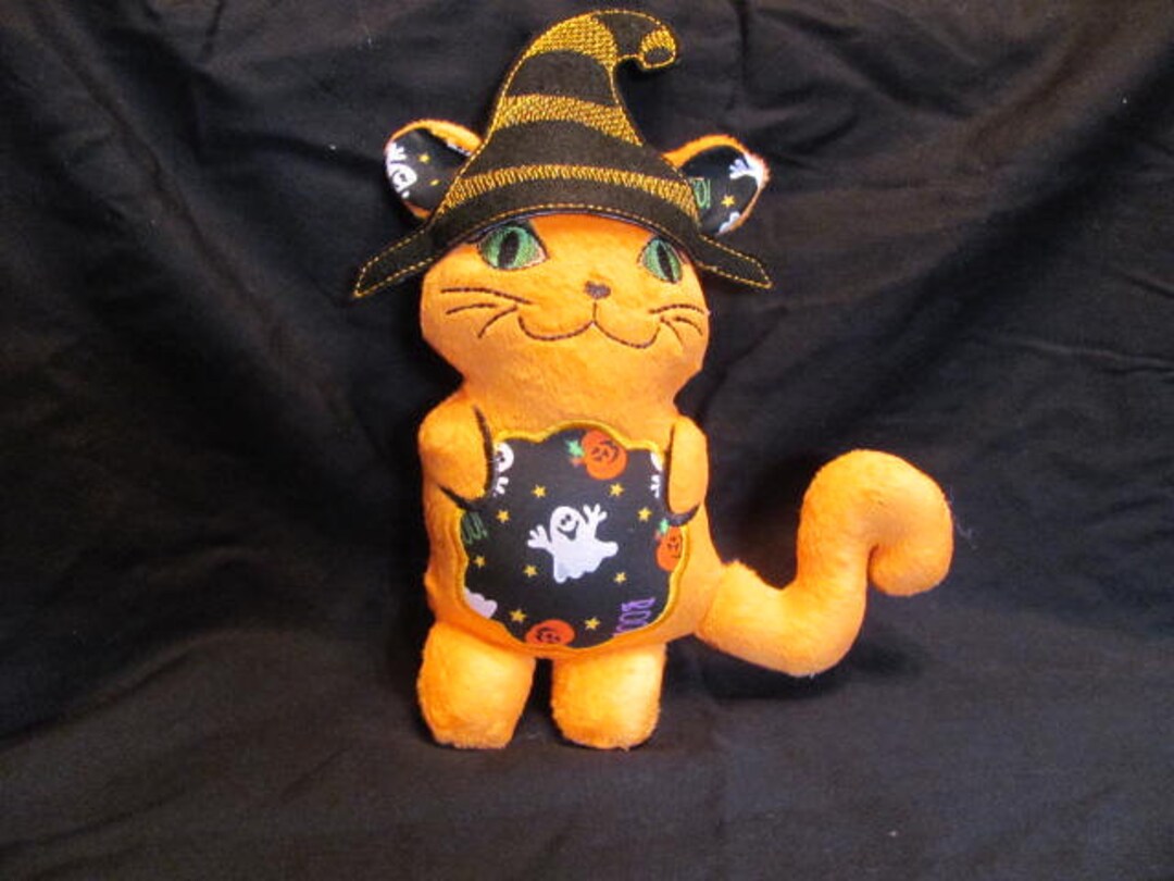 Halloween Kitty Stuffed Animal- Ghost Kitty Cat- Kitty Cat Stuffie ...