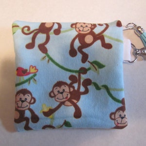 Monkey Zipper Bag - Monkey Face Mask Bag - Zipper Pouch - Monkey Small ...