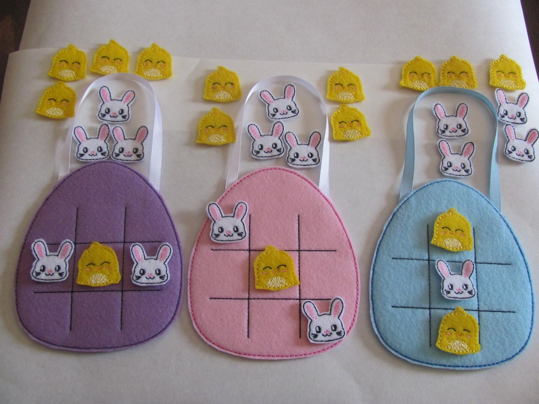 Tic Tac Toe Game - Easter Tic Tac Toe - Take Along Game - Easter Basket ...