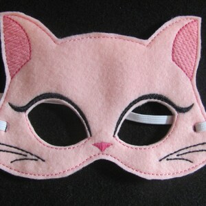 Pink Kitty Cat Party Masks- Kitty Cat Photo Prop - Pink Cat Felt Mask ...