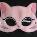 Pink Kitty Cat Party Masks- Kitty Cat Photo Prop - Pink Cat Felt Mask ...