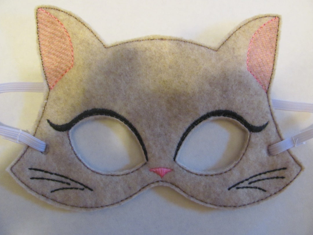 Tan Kitty Cat Party Masks- Kitty Cat Photo Prop - Cat Felt Mask - Kitty ...