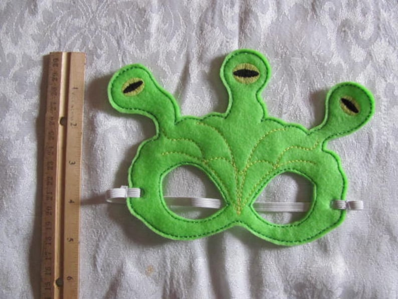Alien Party Masks Lime Green Alien Photo Prop Felt Mask | Etsy