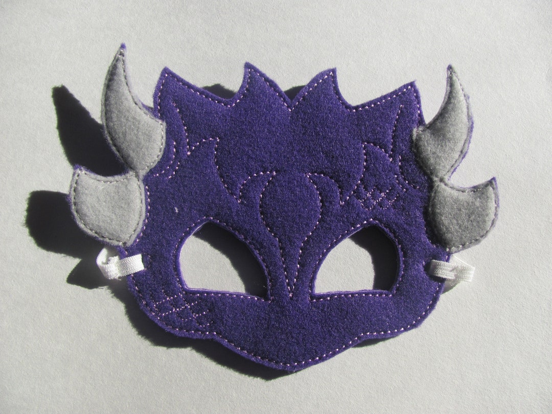 Dragon Party Masks Purple Dragon Photo Prop Dragon Felt Mask Birthday ...