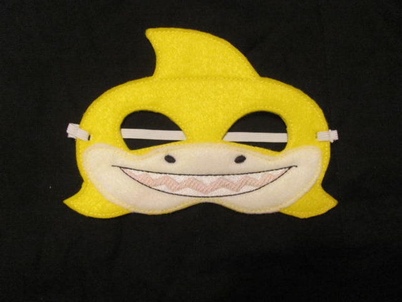 Yellow Shark Party Masks- Shark Photo Prop - Felt Mask - Birthday ...