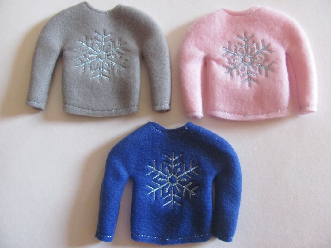 Elf Sweater - Elf Shirt - Snowflake Elf Sweater - Doll Sweater ...