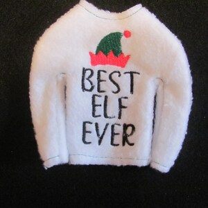 Elf Sweater - Elf Shirt - Best Elf Ever Elf Sweater - Doll Sweater ...