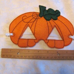 Jack O Lantern Felt Party Mask - Pumpkin Photo Prop - 2 Sizes - Jack O ...