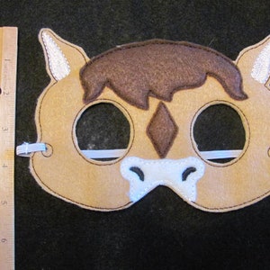 Tan Horse Party Mask - Horse / Pony Photo Prop - Horse / Pony Halloween ...