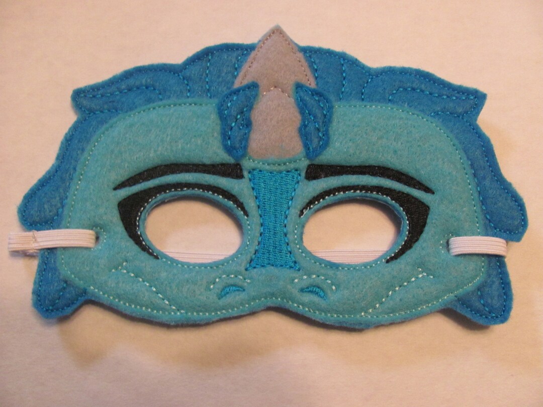 Happy Dragon Party Masks - Turquoise Dragon Photo Prop - Dragon Felt ...