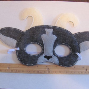 Goat Felt Party Mask - Gray Goat Photo Prop - Goat Party Favor - Goat ...