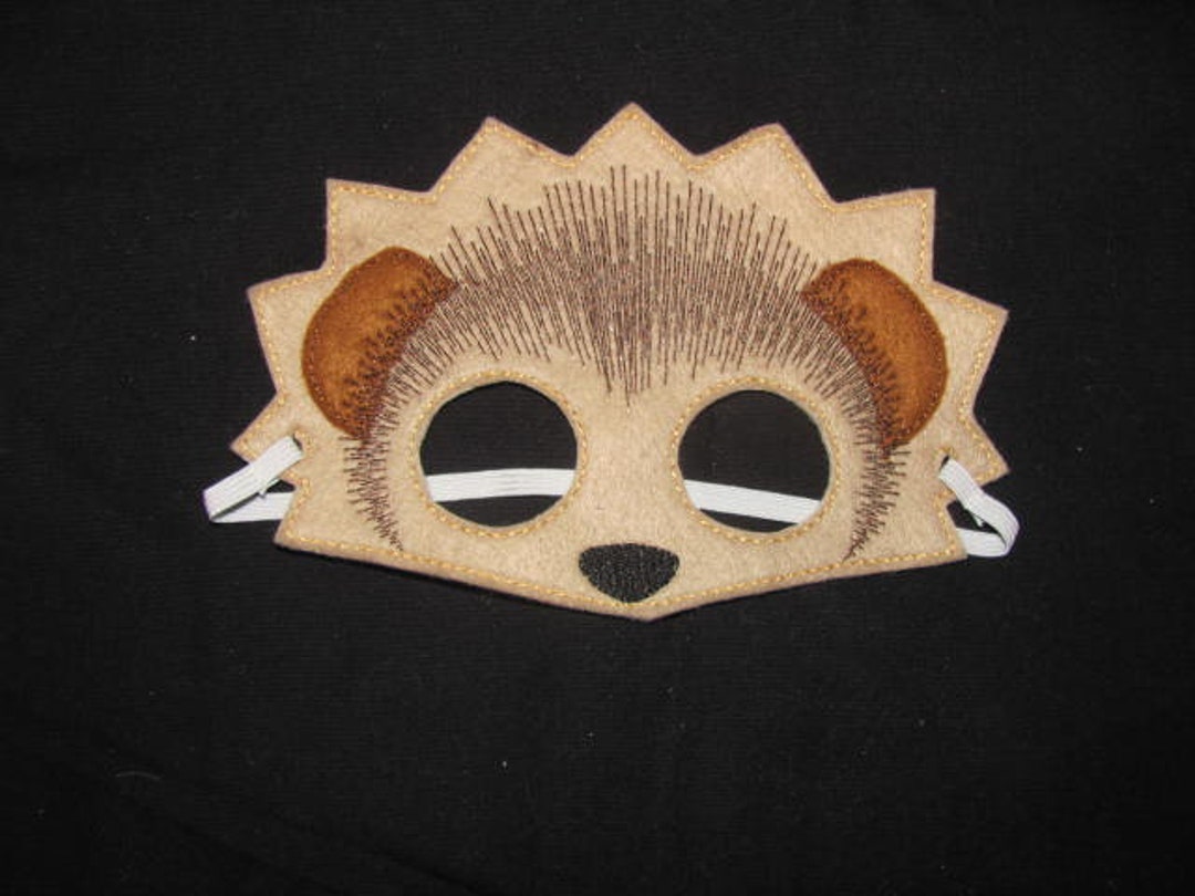 Hedgehog Felt Party Mask - Hedgehog Photo Prop - Hedgehog Party Favor ...