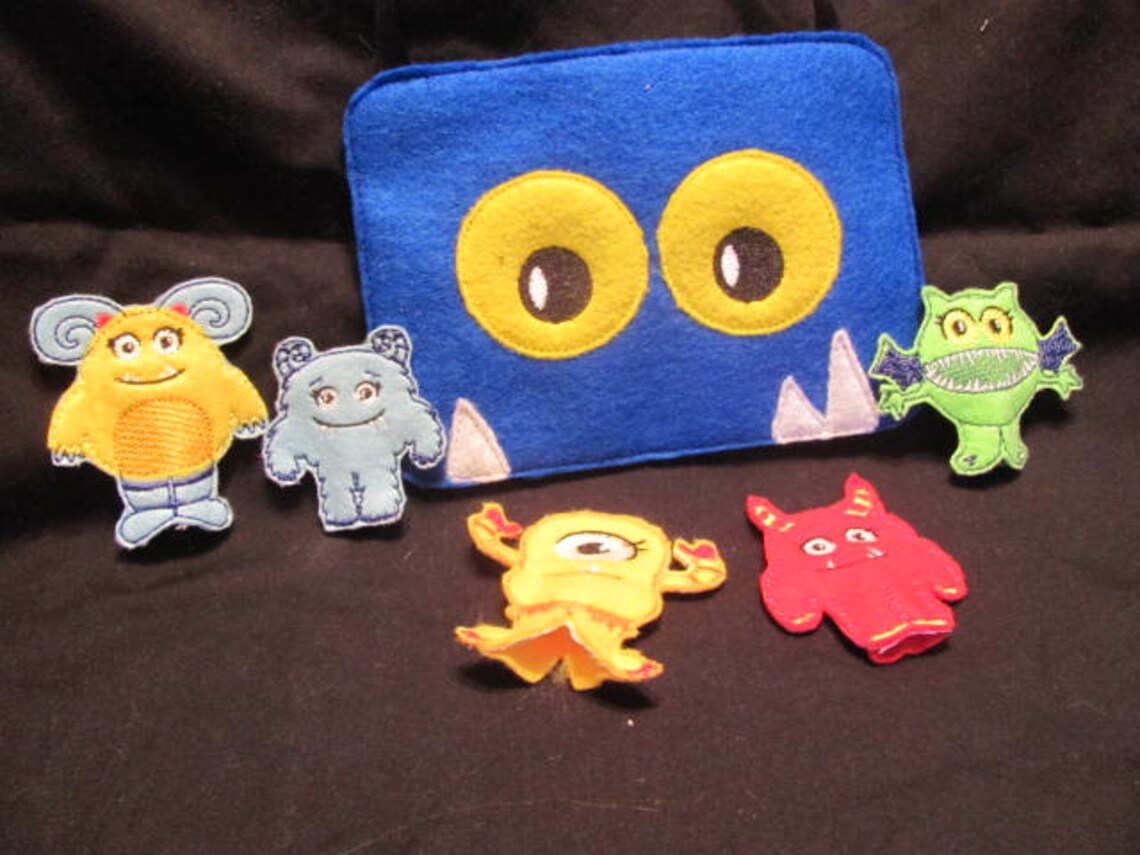Little Monsters Finger Puppet Set Monsters Finger Puppet Set | Etsy