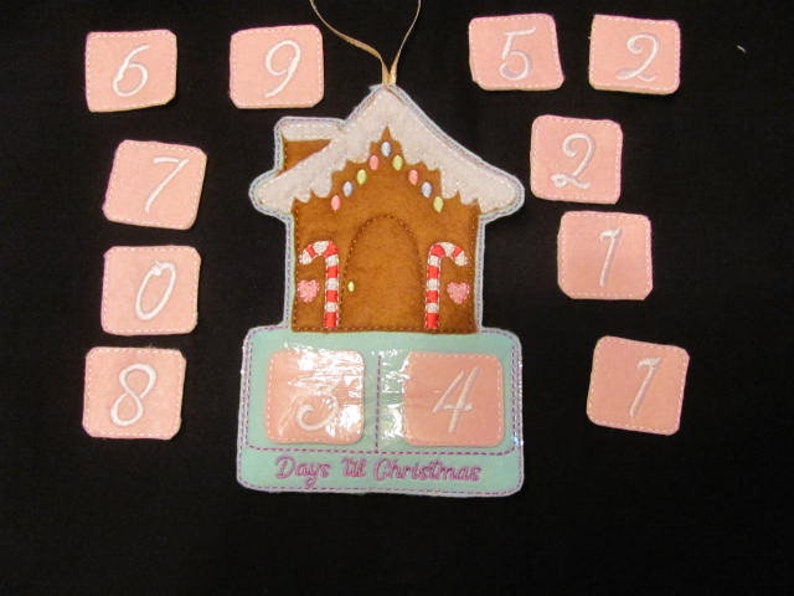 Gingerbread House Christmas Countdown Count Down to Christmas - Etsy