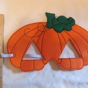 Jack O Lantern Felt Party Mask - Pumpkin Photo Prop - 2 Sizes - Jack O ...