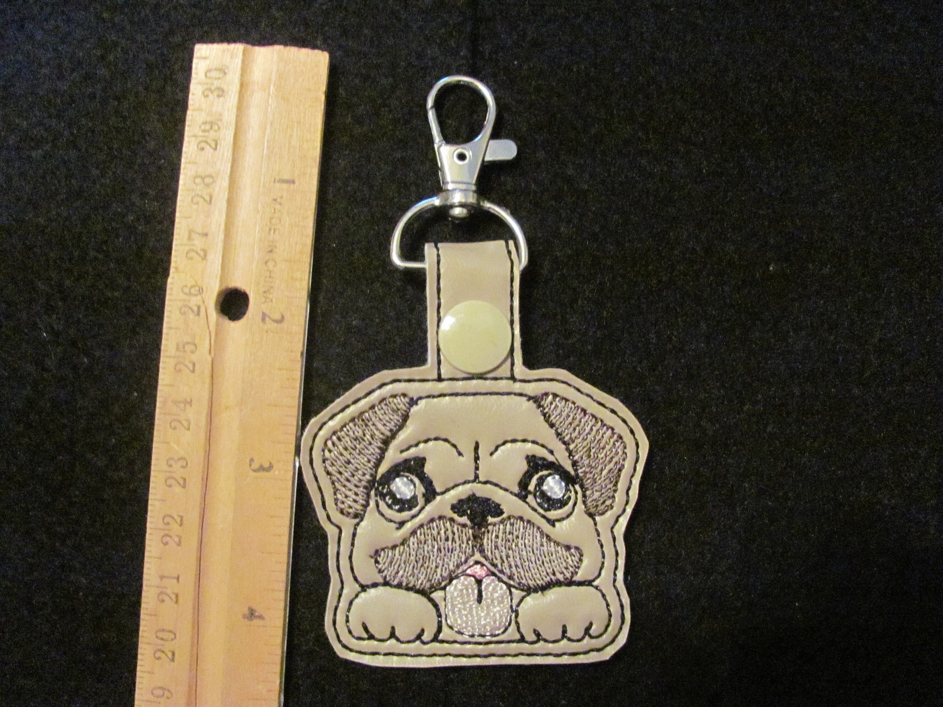 Quarter Keeper key chain Pug keychain quarter holder Puppy | Etsy