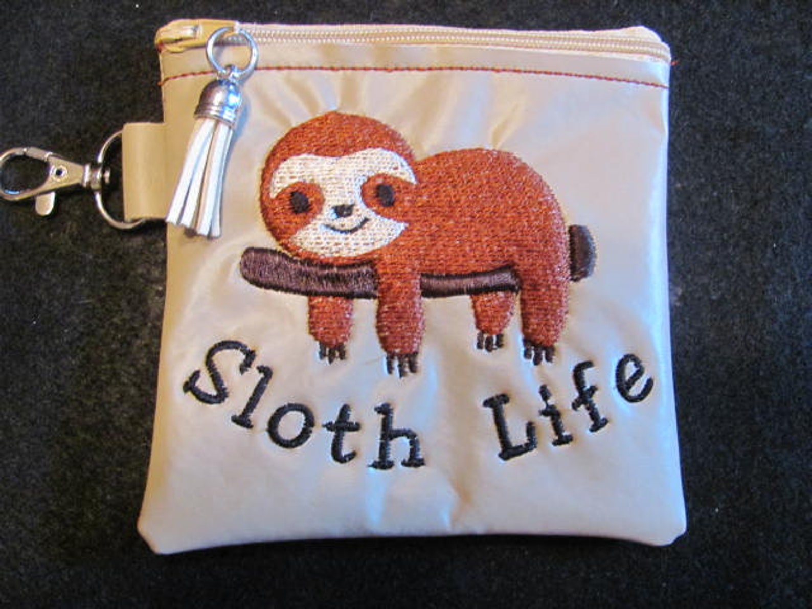 Sloth Life Zipper Bag Sloth Mask Bag Sloth Life Organizer - Etsy