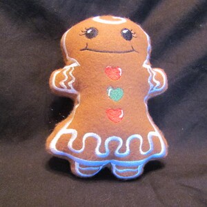 Gingerbread Girl Christmas Decoration- Gingerbread Girl Plush ...