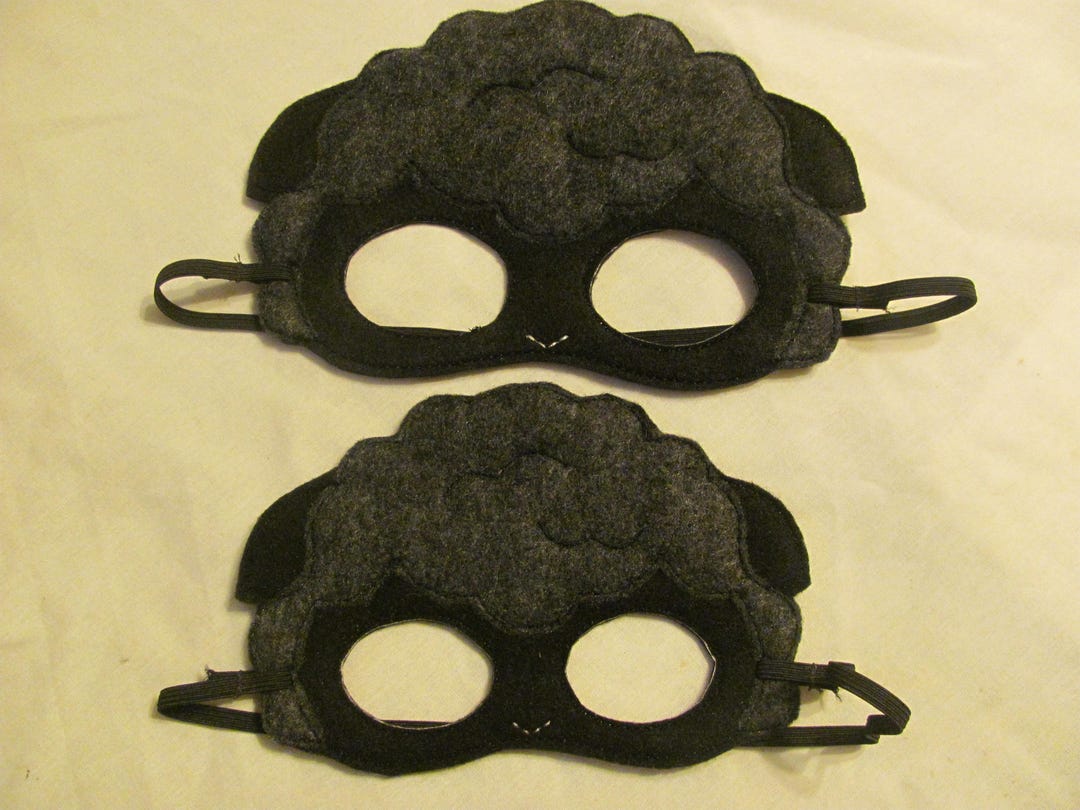 Lamb Mask - Sheep Mask - Sheep Photo Prop - Black Lamb Party Favor ...