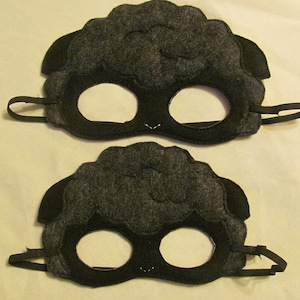 Lamb Mask - Sheep Mask - Sheep Photo Prop - Black Lamb Party Favor ...