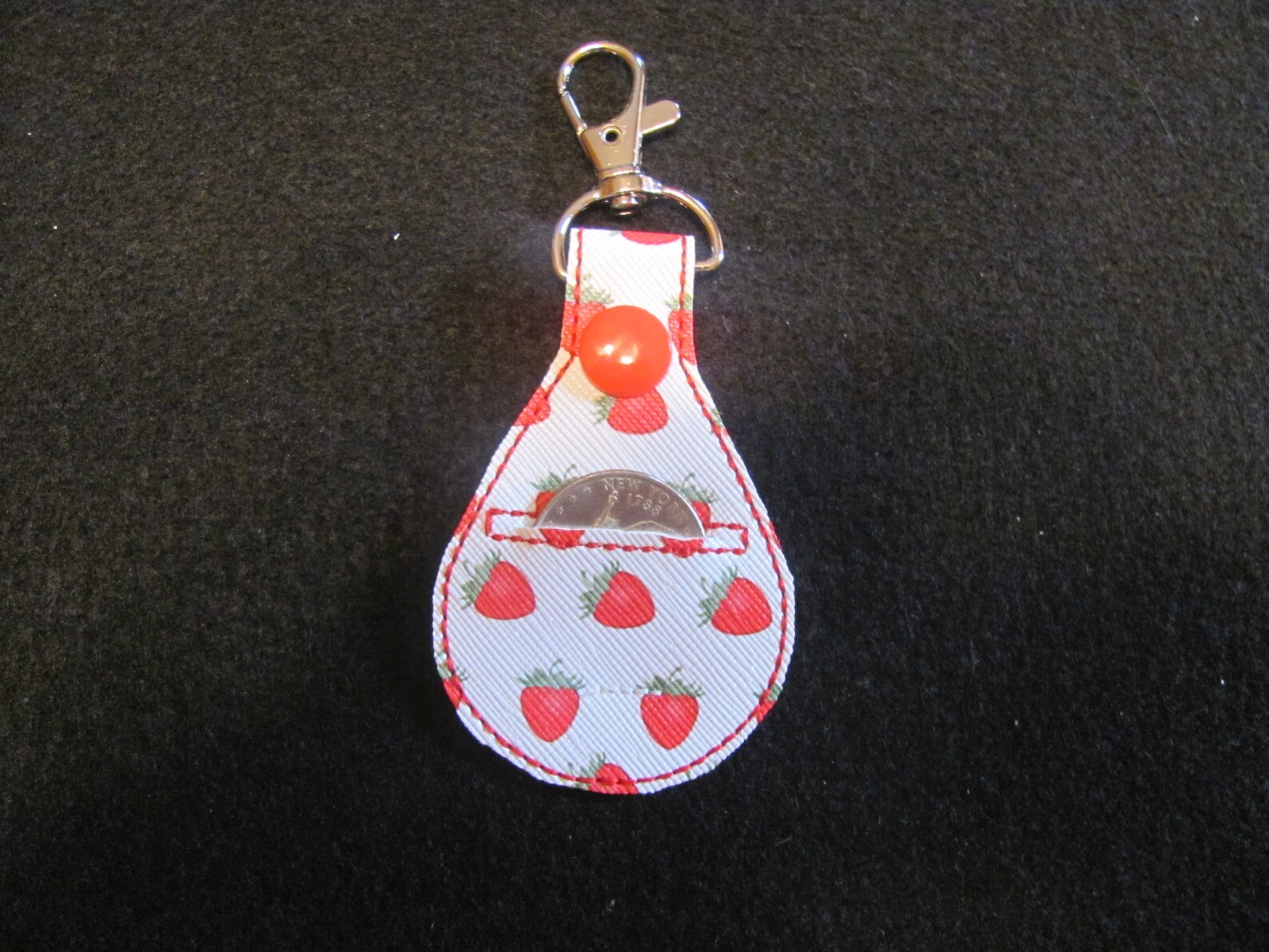 Quarter Key Chain Oval Quarter Holder Keychain Oval Quarter | Etsy