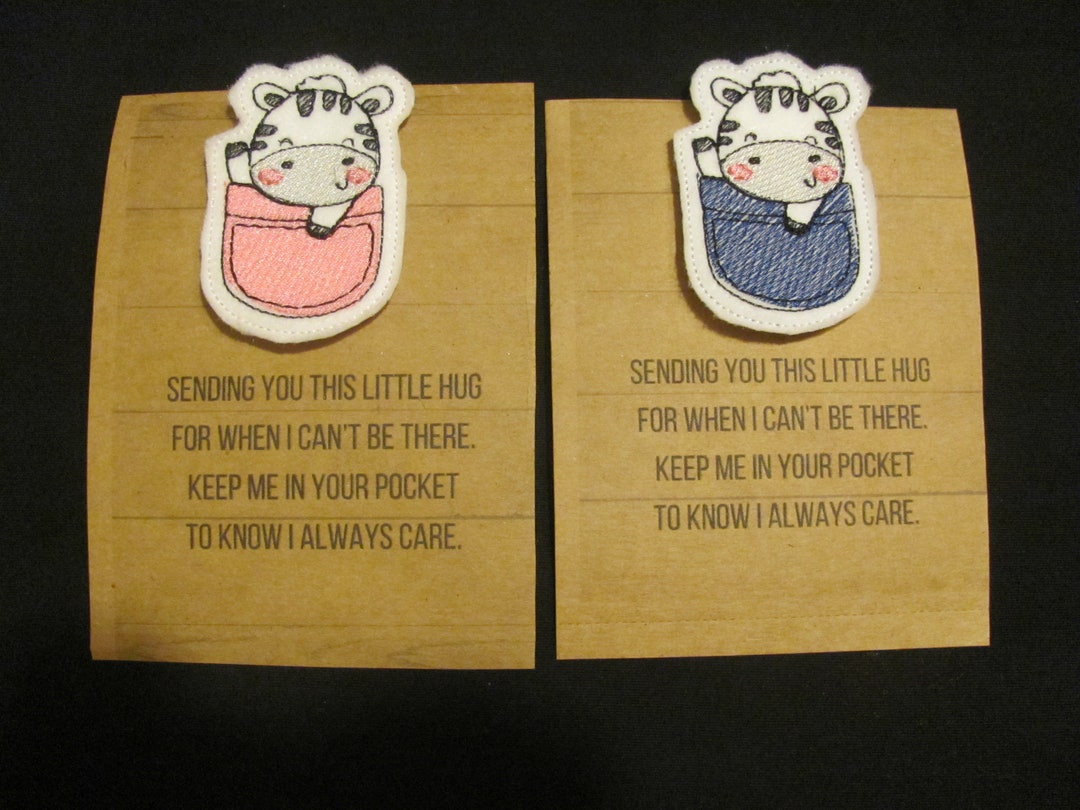 Zebra Pocket Hug With Card - Zebra Pocket Hug - Zebra Hug Card - Zebra ...