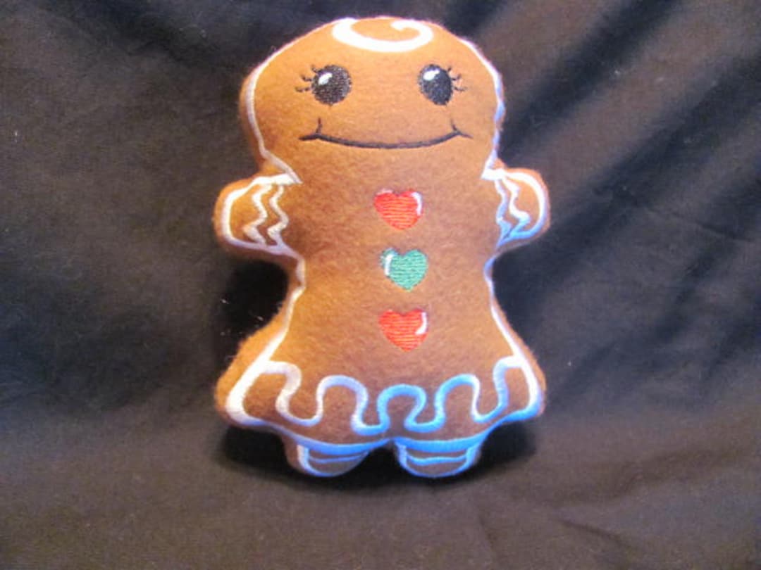 Gingerbread Girl Christmas Decoration- Gingerbread Girl Plush ...