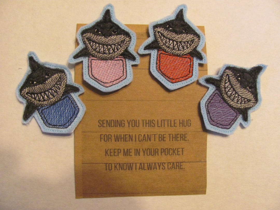 Shark Pocket Hug With Card - Shark Pocket Hug - Shark Hug Card - Shark ...