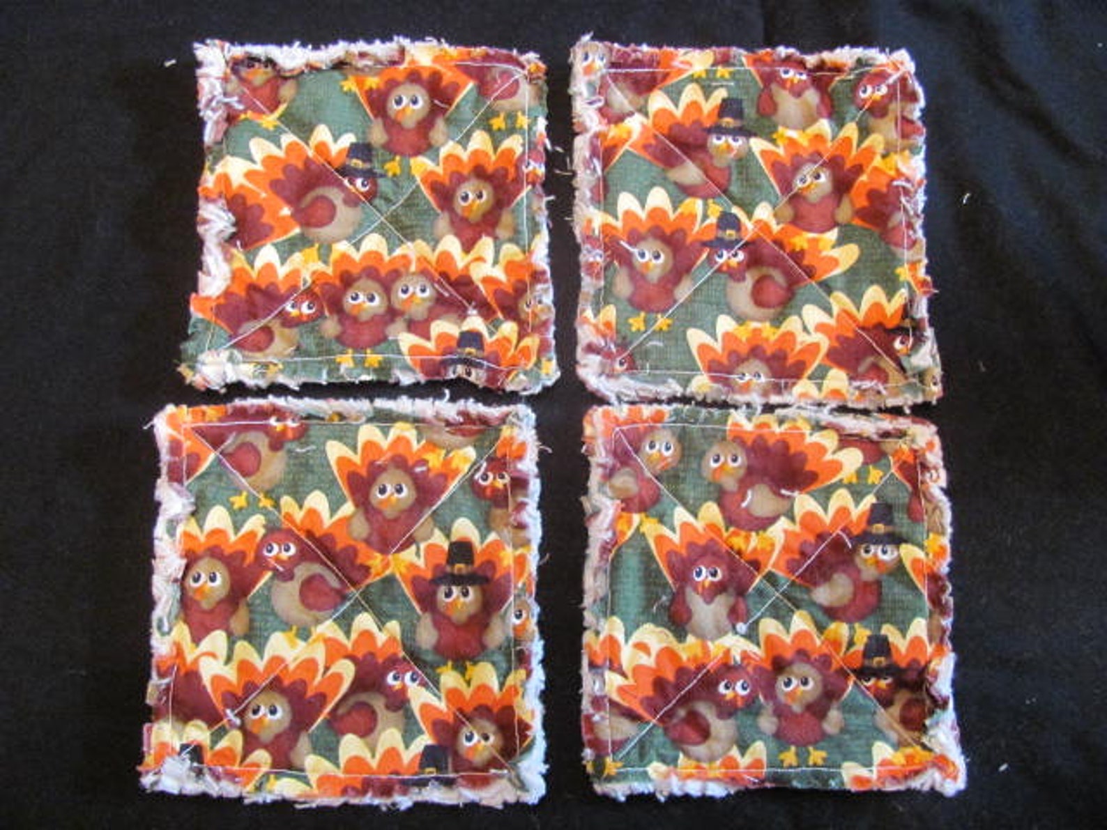Turkey Coaster Set - Set of 4 Coasters - Farmhouse Coasters ...