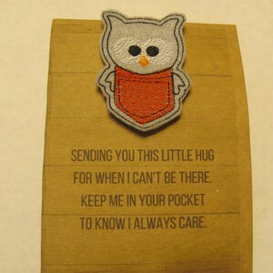 Owl Pocket Hug With Card - Owl Pocket Hug - Owl Hug Card - Owl Gift ...