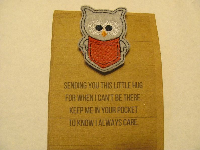 Owl Pocket Hug With Card - Owl Pocket Hug - Owl Hug Card - Owl Gift ...