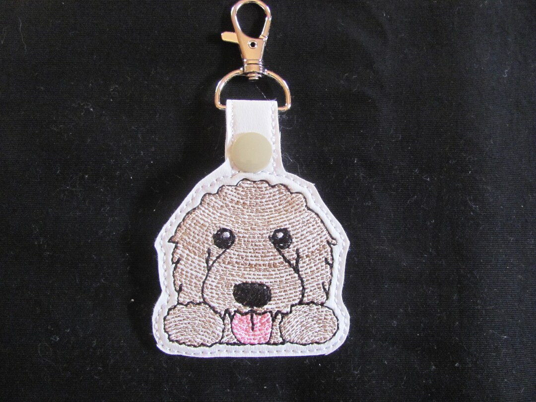 Goldendoodle Key Chain - Goldendoodle Keyring- Goldendoodle Keyfob ...