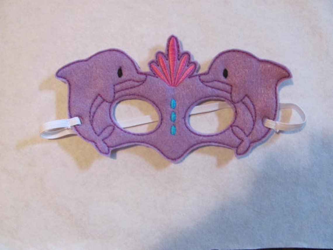 Dolphin Party Masks Dolphin Photo Prop Purple Dolphin Felt - Etsy