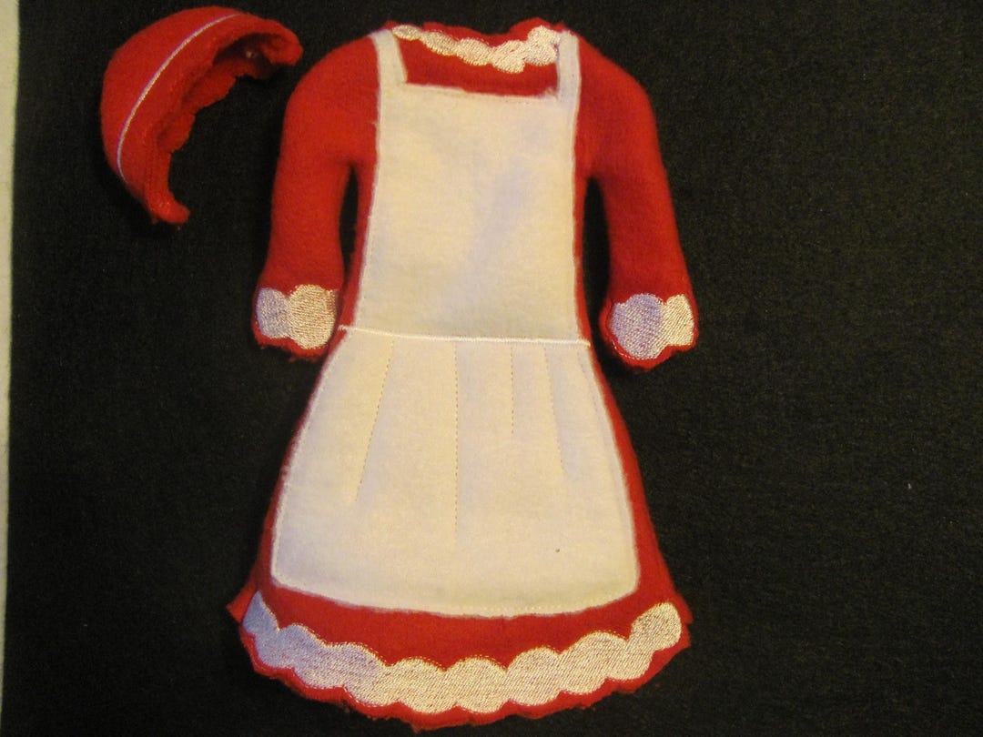 Elf Sweater Dress and Hat - Mrs. Claus Elf Dress and Hat - Sweater ...