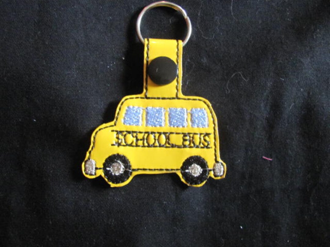 School Bus Key Fob - Bus Key Fob - School Bus Bag Tag - School Bus Key ...