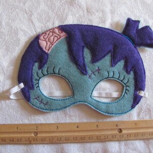 Zombie Girl Mask - Zombie Girl Photo Prop -zombie Girl Party Favor ...