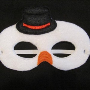 Snowman Felt Party Mask - Snowman Photo Prop - Snowman Party Favor ...