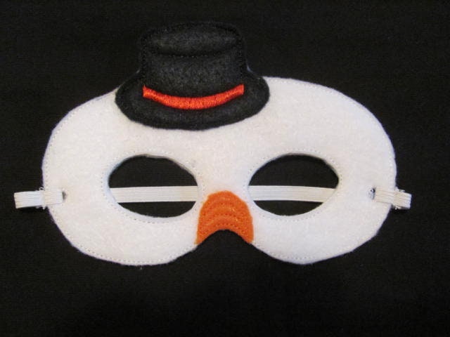 Snowman Felt Party Mask Snowman Photo Prop Snowman Party | Etsy