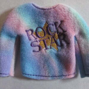 Elf Sweater -rock Star Elf Shirt - Rock Star Elf Sweater Set - Doll ...
