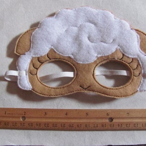 Lamb Party Mask - Sheep Photo Prop - Tan Lamb Party Favor - Girl Sheep ...
