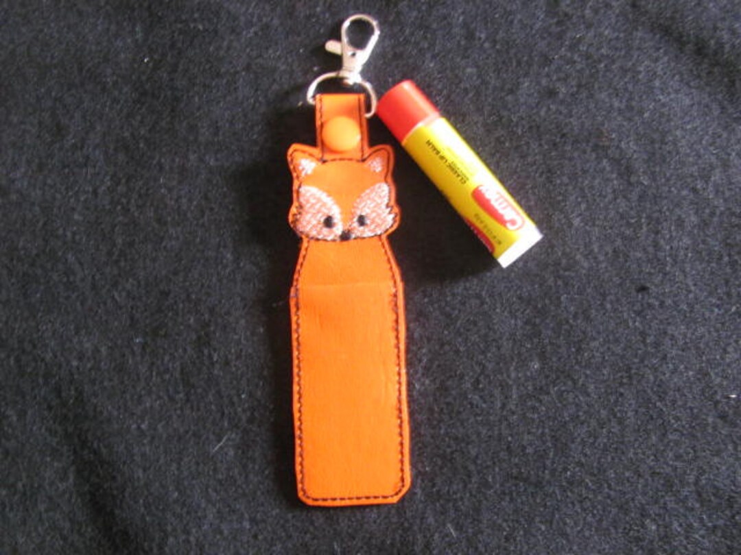 Fox Lip Balm Holder - Fox Lip Balm Case - Fox Key Fob - Fox Key Chain ...