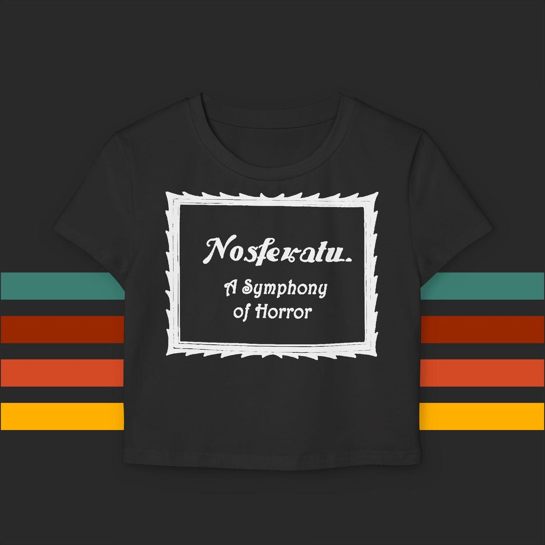 Nosferatu Women's Baby Tee, Gothic Vampire Graphic T-shirt, Halloween ...