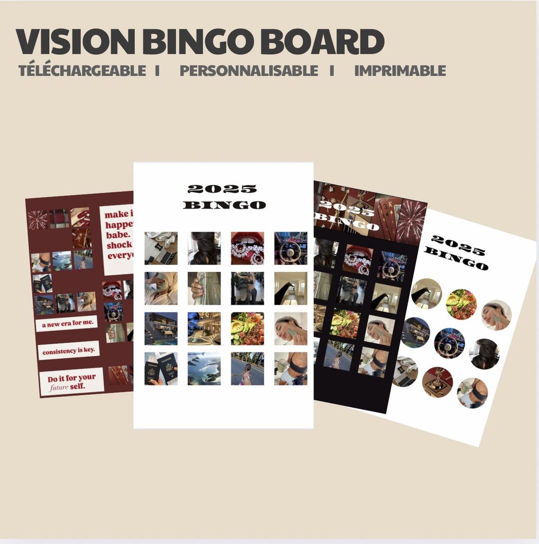 Bingo Vision Board 2025 - Etsy