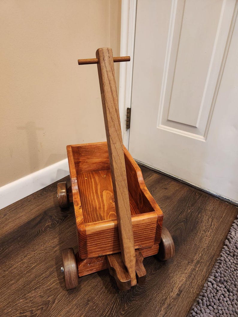 Vintage Wood Toy Wagon - Etsy