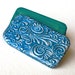 Pill Box Teal and Silver Rococo - Etsy